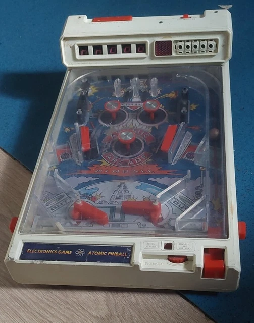 VINTAGE TOMY ATOMIC Pinball Machine. Arcade Style 1979 Needs Work £45. ...