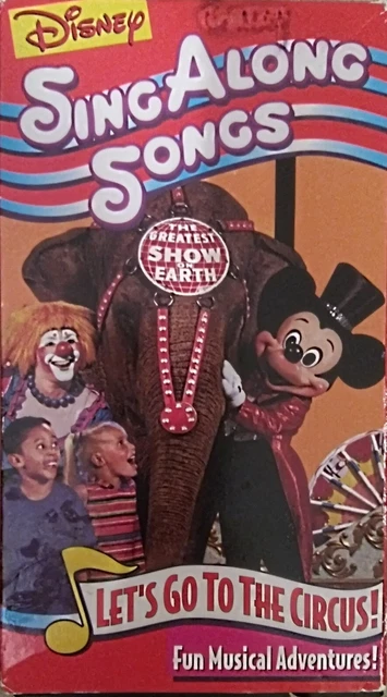 DISNEY SING ALONG Songs VHS Tape Let's Go To The Circus Fun Musical ...