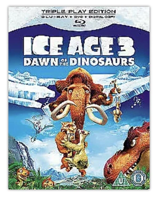 ICE AGE 3 Dawn Of The Dinosaurs Triple Play Blu-Ray DVD & DC FREE P&P ...