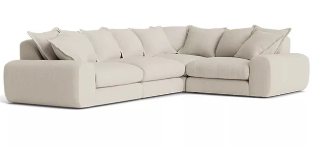 LOAF CRUMPET XTRA Large Right Hand Chaise Sofa In Blue Kite Clever ...