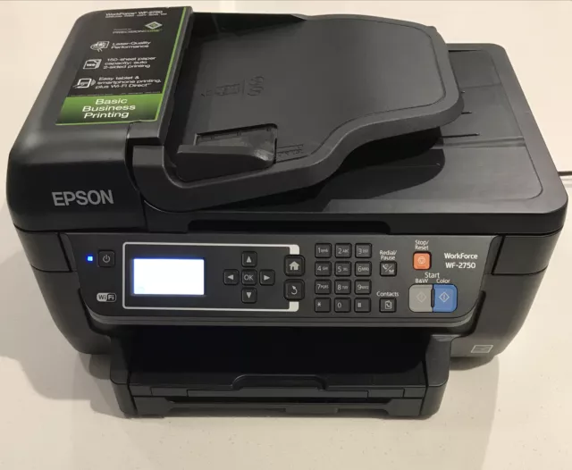 EPSON WORKFORCE WF-2750 All In One Inkjet Printer WiFi Copy Scan Fax ...