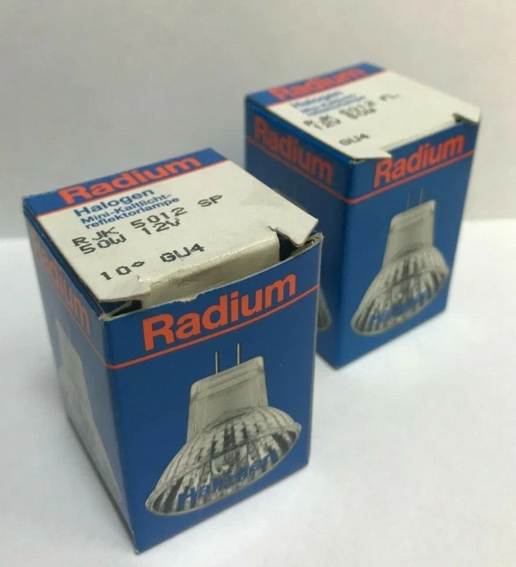 RADIUM HALOGEN MINI Cold Mirror Lamp MR11 GU4 12V 50W RJK 5012FL Made ...
