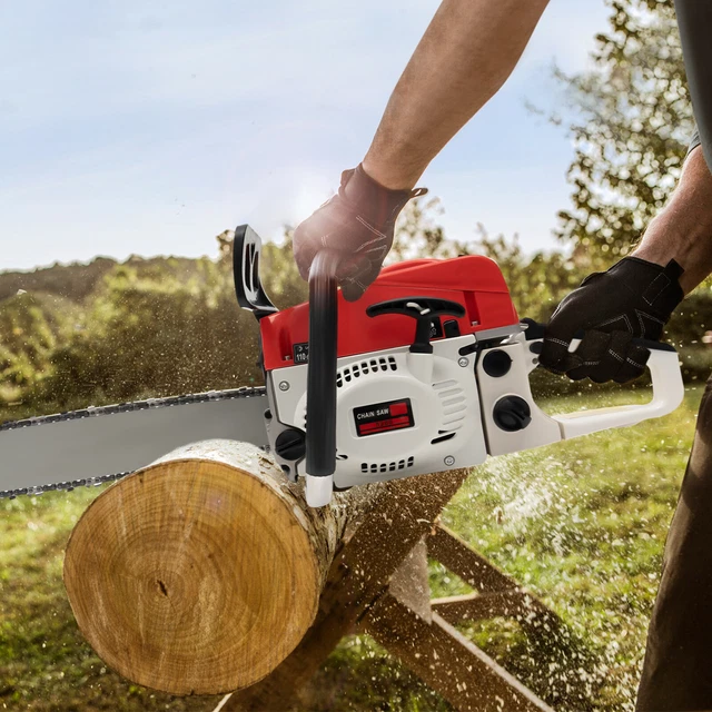 2000W CHAINSAW PETROL Chainsaw 2-stoke Gas-powered Chainsaw Air-cooled ...