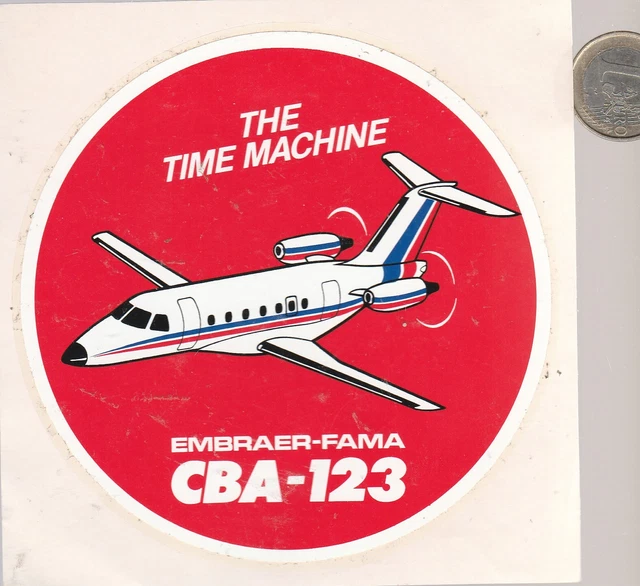 AUTOCOLLANT. AÉRONAUTIQUE. EMBRAER FAMA CBA 123 EUR 3,00 - PicClick FR