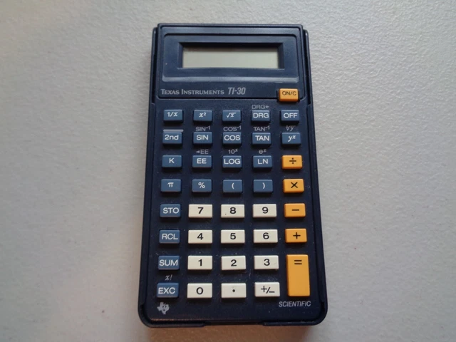 CALCOLATRICE SCIENTIFICA TEXAS Instruments TI-30 vintage funzionante ...