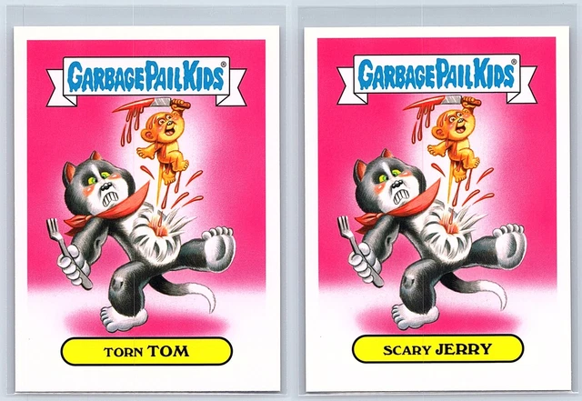 TOM AND JERRY Cat & Mouse Hanna Barbera Garbage Pail Kids TV Spoof 2 ...