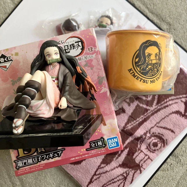 DEMON SLAYER KIMETSU No Yaiba Goods lot Ichiban kuji Towel Figure ...