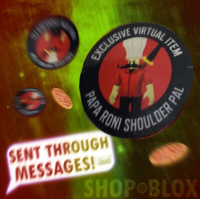 ROBLOX SERIE 10 SURVIVE THE KILLER: PAPA RONI Figur mit SCHULTER PAL ...