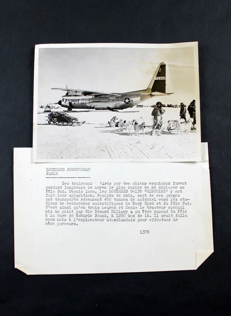 PHOTO AVION AIRCRAFT LOCKHEED HERCULES C-130 POLE SUD + DESCRIPTIF ...