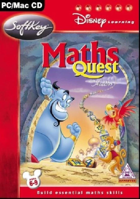 DISNEY LEARNING: MATHS Quest With Aladdin Windows 95 2003 Top-quality £ ...