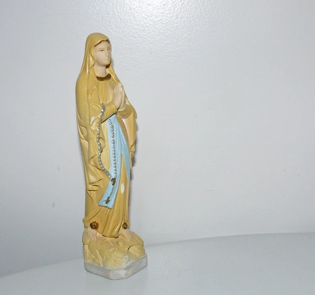 STATUETTE ANCIENNE EN plâtre La Sainte Vierge Marie-Notre Dame de ...