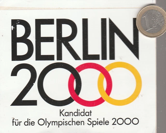 AUTOCOLLANT. SPORT. JEUX Olympiques. BERLIN 2000 candidature EUR 3,00 ...