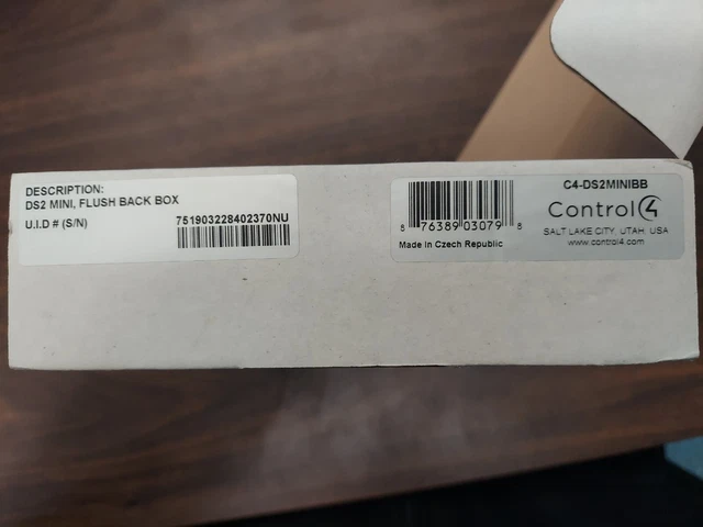 CONTROL4 DS2 MINI, Flush Back Box New Model: C4-DS2MINIBB box for flush ...