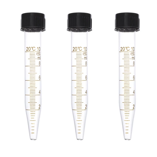 GRADUATED CENTRIFUGE TUBES Vial Sample Container Conical Centrifuge ...