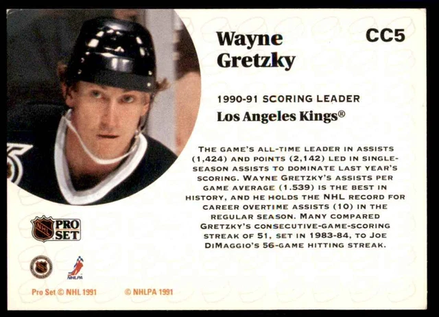 1991-92 PRO SET French Collectibles Wayne Gretzky Los Angeles Kings #Cc5 $5.55 - PicClick CA