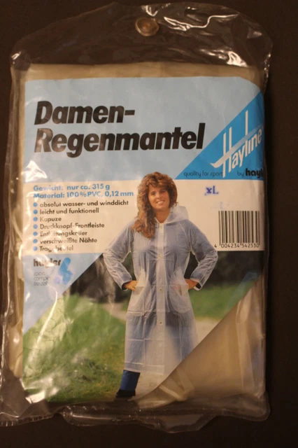 PVC-DAMENREGENMANTEL KAPUZE &HAYLER&, vintage,neuwertig ...