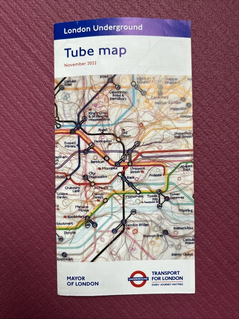 TFL LONDON UNDERGROUND Folding Tube Map. November 2022 £1.76 - PicClick UK