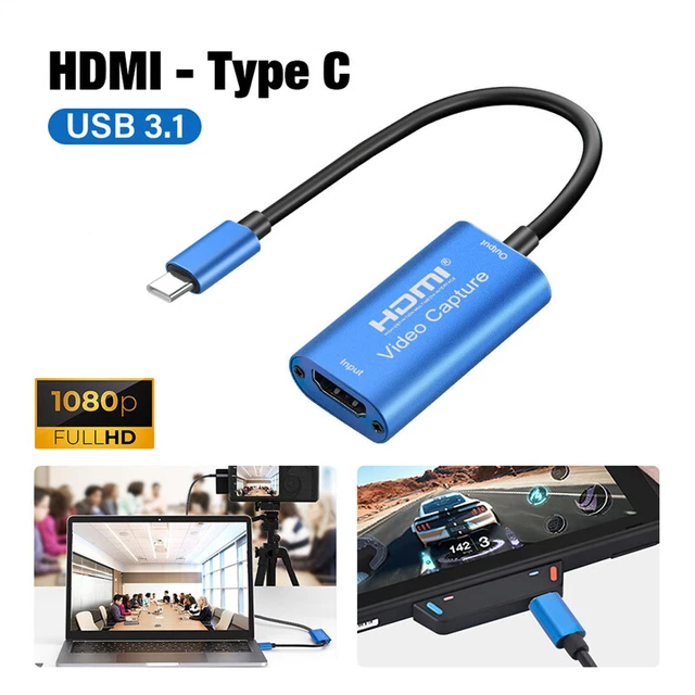 HDMI To USB Adapter VIDEO CAPTURE CARD HDMI To USB C Type C 1080P ...
