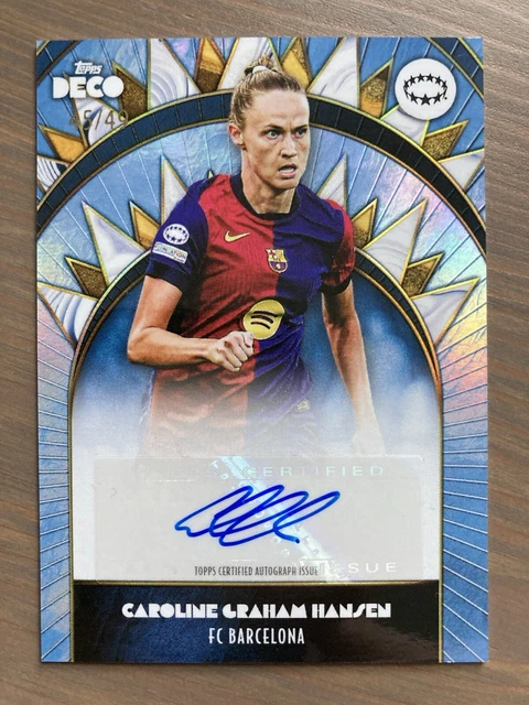 TOPPS DECO 2024/25 2025 Caroline Graham Hansen Auto Autograph Parallel ...