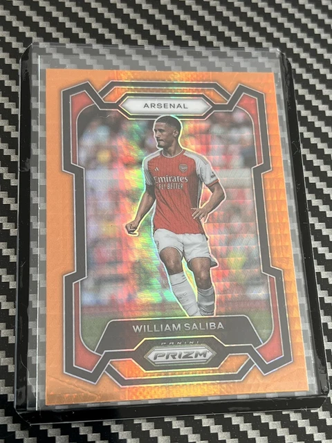 2023-24 PANINI PRIZM Arsenal William Saliba orange Hyper SP Box Hit EUR ...