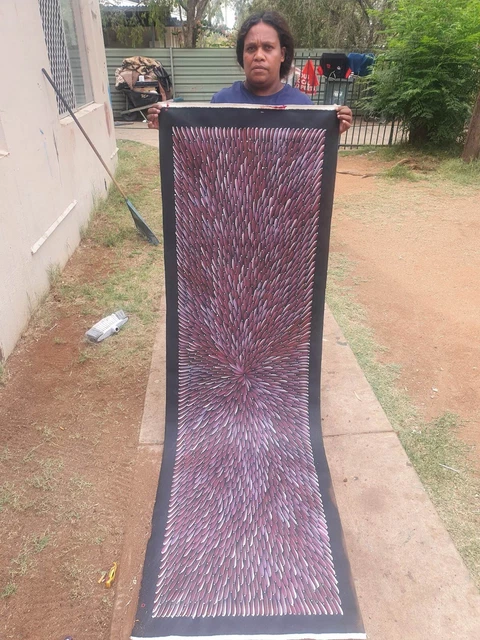 DALLVINA RODERICK ABORIGINAL Artist Painting BUSH MEDICINE BUSH SEEDS ...