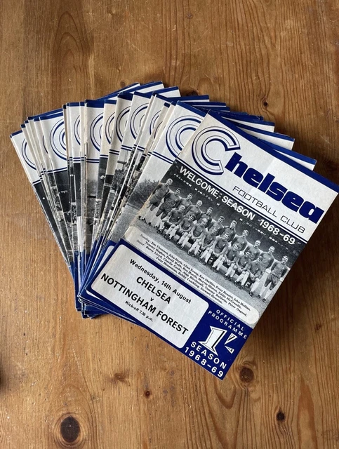 CHELSEA FC 1968 / 69 Complete set of programmes £40.00 - PicClick UK
