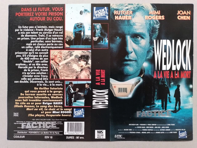 JAQUETTE VHS - Wedlock - Vhs Sleeve - Rutger Hauer - Mimi Rogers EUR 5 ...