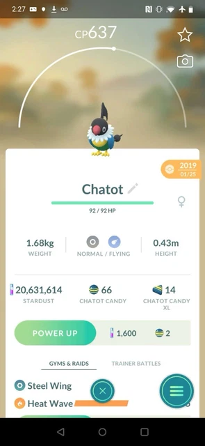 CHATOT - POKÉMON Trade Go £8.66 - PicClick UK