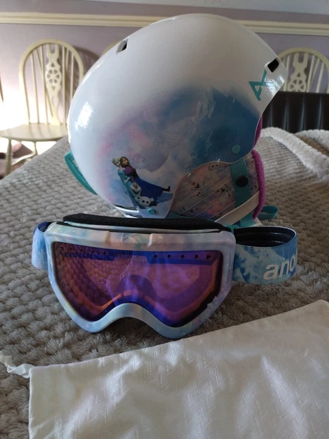 ANON YOUTH DISNEY Frozen Rime Snow/Ski/Snowboard Helmet + Goggles L/XL ...