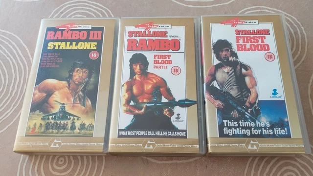 VHS RAMBO TRILOGY. First Blood, Rambo II, Rambo III. (Slyvester ...