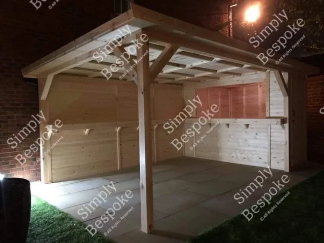 GARDEN BAR SHELTER Gazebo Man Cave Outdoor Kitchen Area £2,100.00 ...