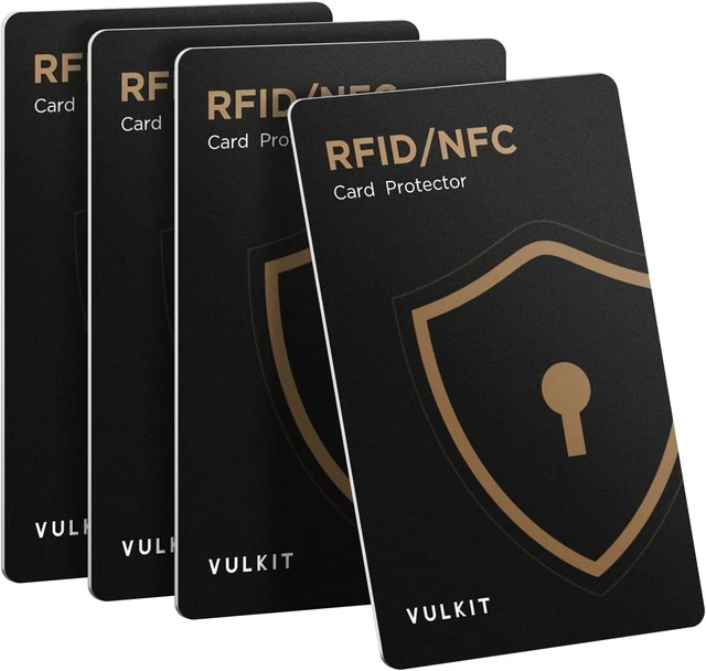 VULKIT RFID BLOCKING Cards 4 Pack Credit Card Protectors NFC ...