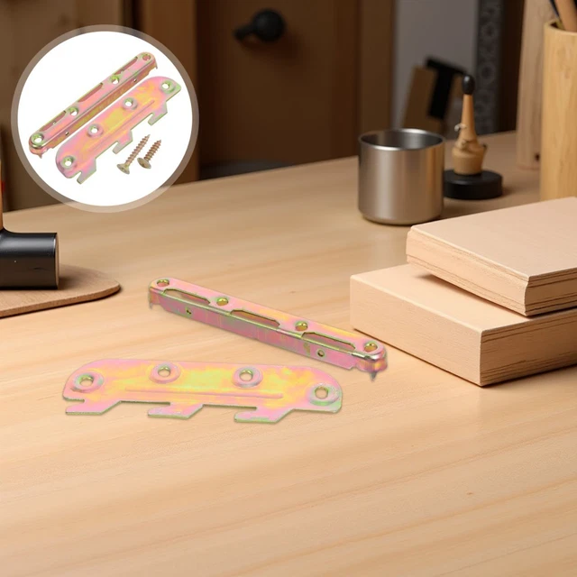 BED FRAME HARDWARE Wood Rail Hook Plate Footboard Attachment for £21.28 ...