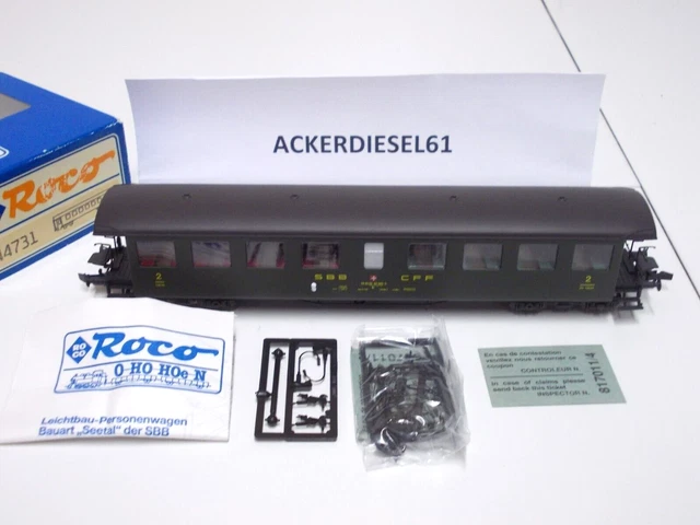 ROCO HO 44731 Leichtbau Personenwagen "Seetal"der SBB ,neuwertig in Ovp ...