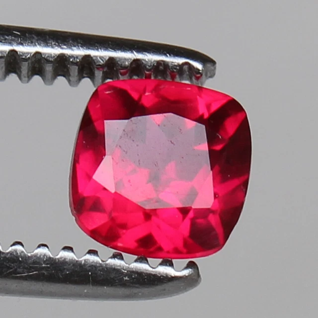NATURAL RUBÍ ROJO 1.30 CT Corte Cuadrado Mozambique Certificado ...