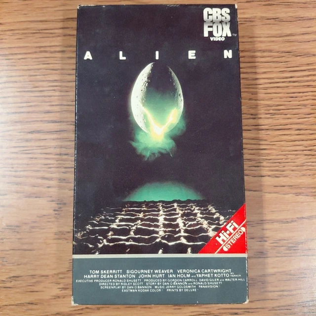 ALIEN 1979 (VHS, 1984) CBS FOX Sigourney Weaver Horror Sci-Fi Video ...