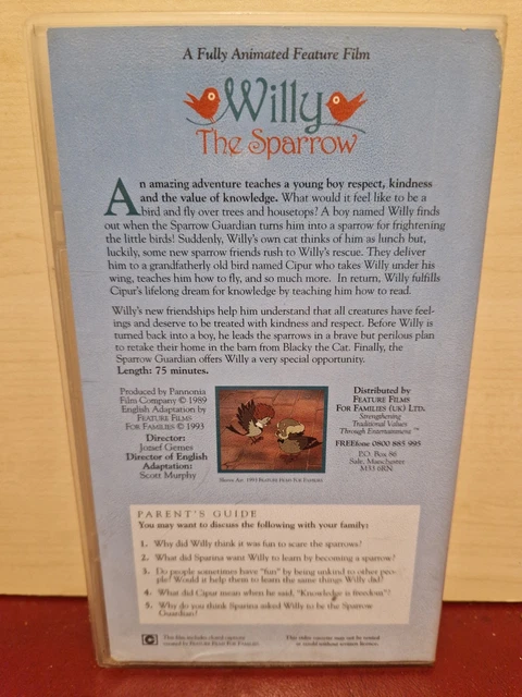 WILLY THE SPARROW - Animated - PAL VHS Video Tape (H177) £3.99 ...