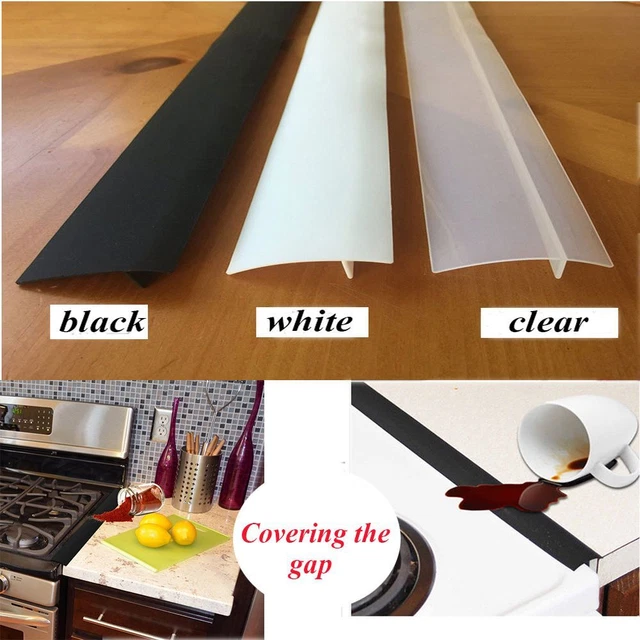 MAT SILICONE OVEN Guard Stove Counter Gap Cover Spill Seal Slit Filler ...