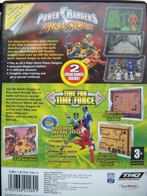 DOUBLE PACK---POWER RANGERS--1--NINJA Storm--2--Time Force---Arcade--Pc ...