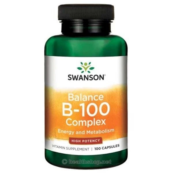 VITAMIN B-100 BALANCE Complex 100 Capsules Choline Inositol PABA ...