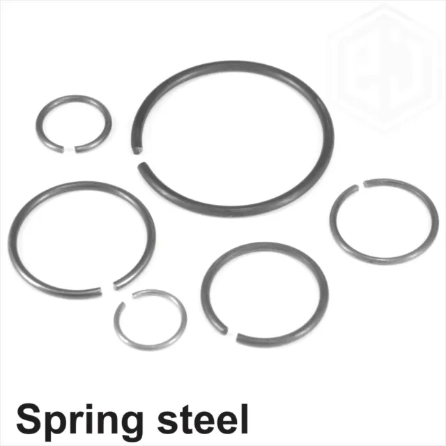 RETAINING RINGS ROUND Wire Circlip for Shafts Snap Ring DIN 7993 A ...