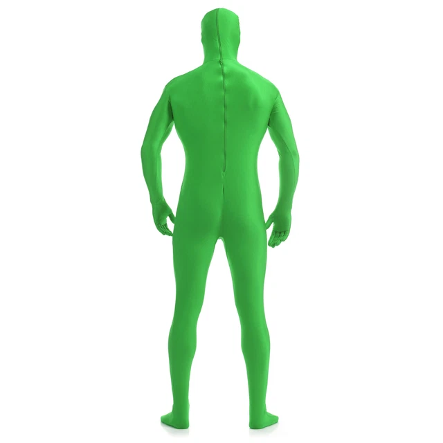 GREEN SCREEN SUIT Wrinkle-free Disappearing Stretchy Body Green Screen ...