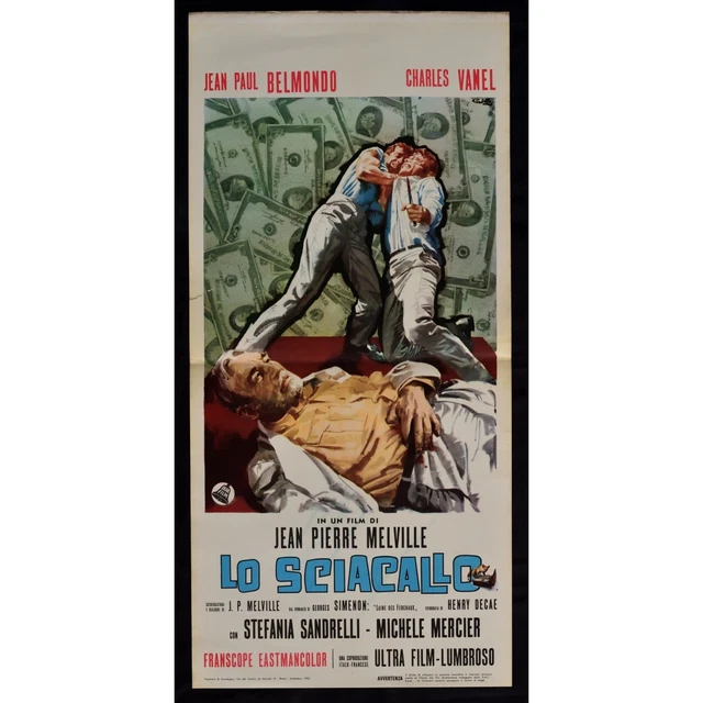 AFFICHE LO SCIACALLO Jean Paul Belmondo Melville Mercier Sandrelli B40 EUR 53,53 - PicClick FR