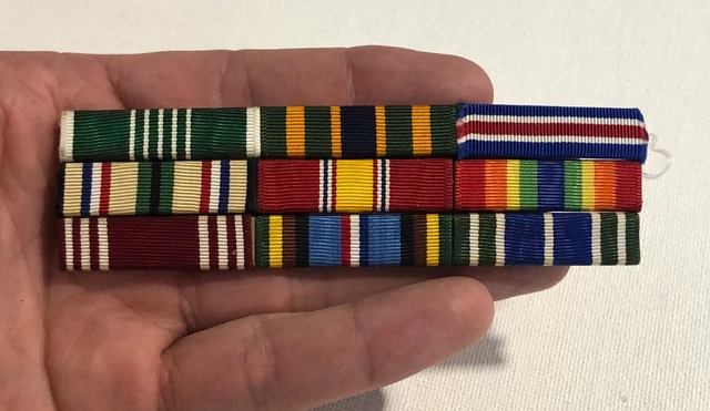 DESERT STORM ERA US Army Military Ribbon Rack Ribbon Bars $19.99 - PicClick