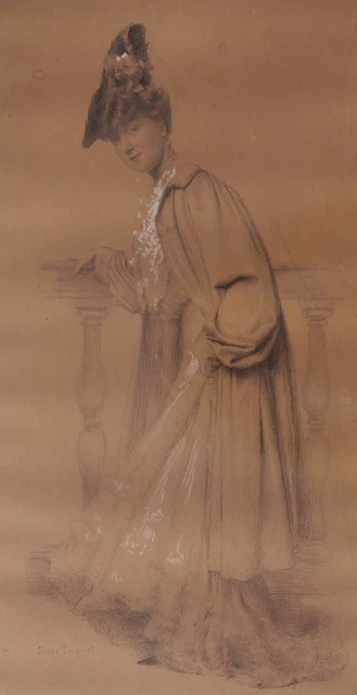 FRENCH OIL PAINTING Framed Portrait Of Elegant Woman Jules TRIQUET ...