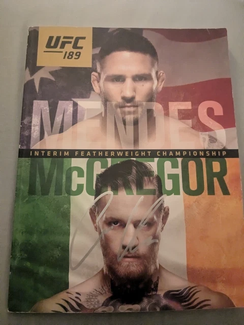 PROGRAMMA UFC 189 Chad Mendes vs. Conor McGregor firmato da McGregor ...