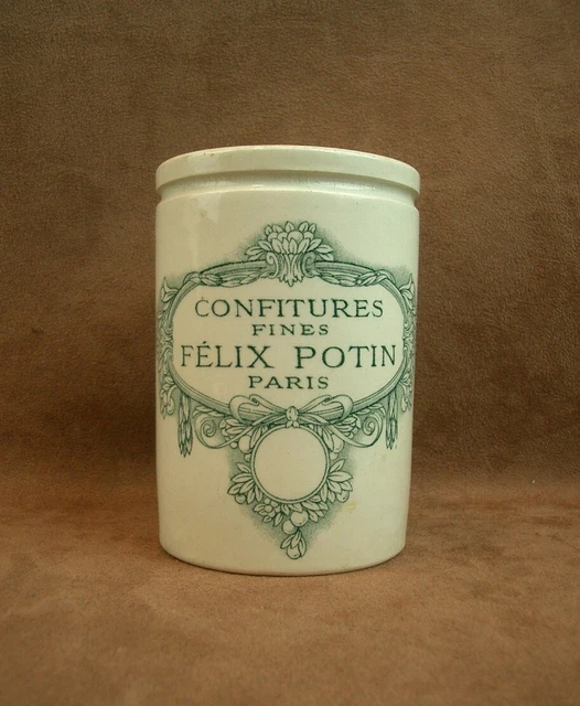 BEL ANCIEN POT A Confiture Publicitaire Felix Potin Faience De ...