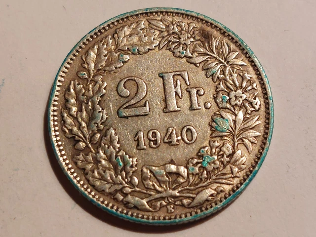 MÜNZE SCHWEIZ: 2 Franken 1940: Silber 0.835 EUR 12,00 - PicClick DE