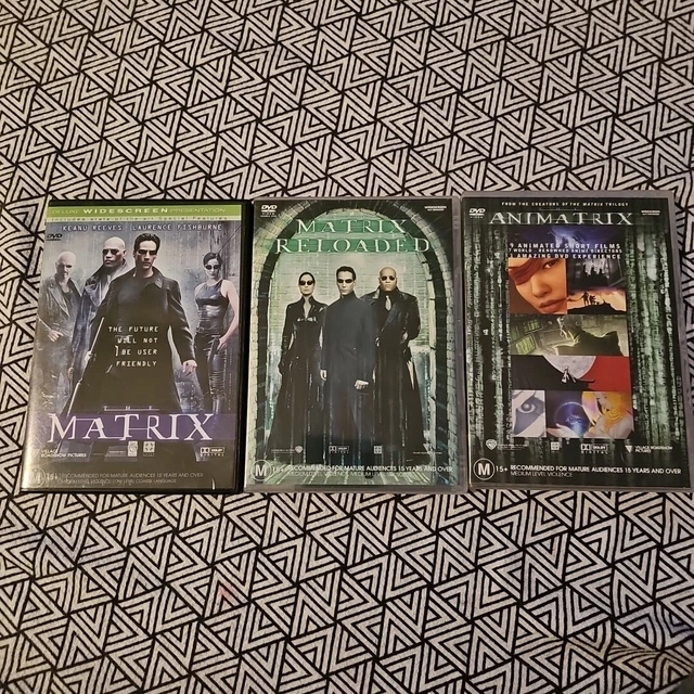 MATRIX 3 DVD Set - The Matrix - Reloaded - Antimatrix - PAL Region 4 ...