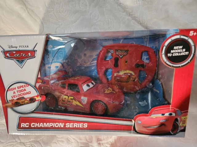 DISNEY PIXAR CARS RC Champion Series Lightening McQueen Toy Remote ...